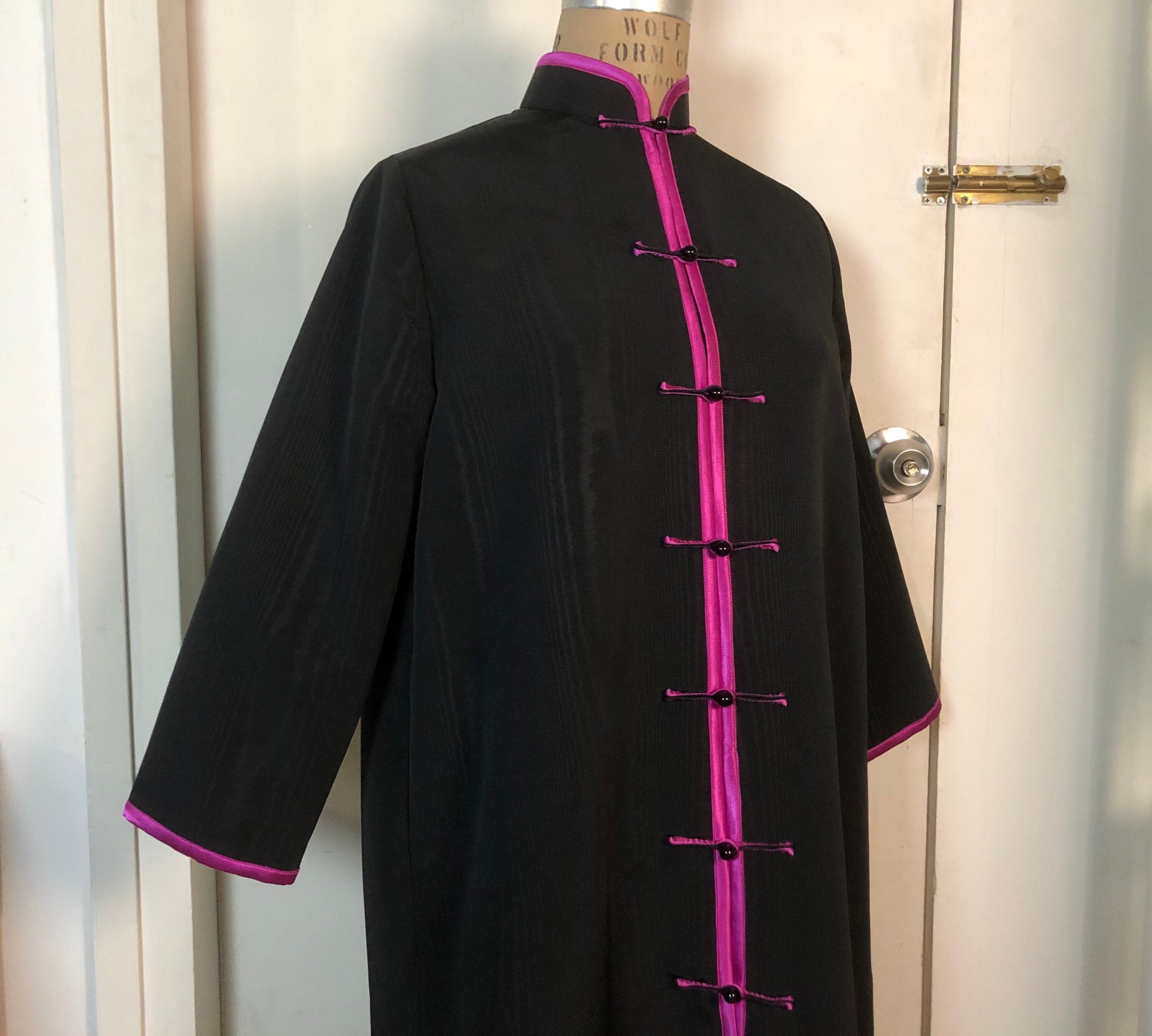 💖 Mandarin Long Jacket with binding – 企直啲 Stand Tall D